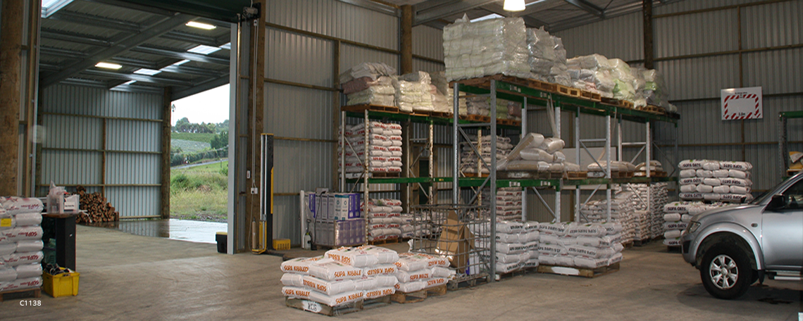 Industrial bulk store for grain & feed